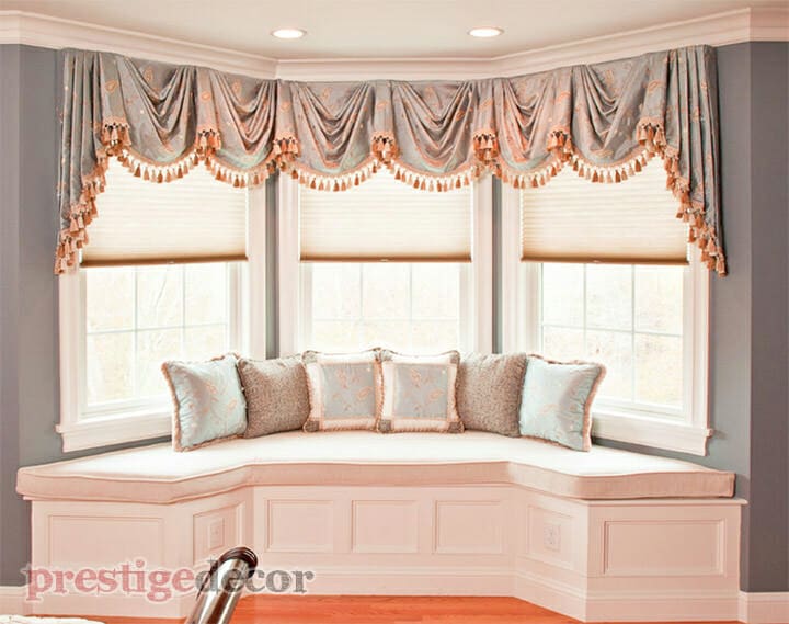 Bay Window Curtains | Bay Window Curtain Rods | Prestige Decor